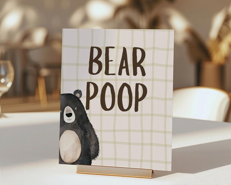 Bear Hunt Birthday Food Signs Template | Instant Digital Signs ...
