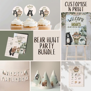 Bear Hunt Birthday Party Bundle Templates | Instant Digital Download ...