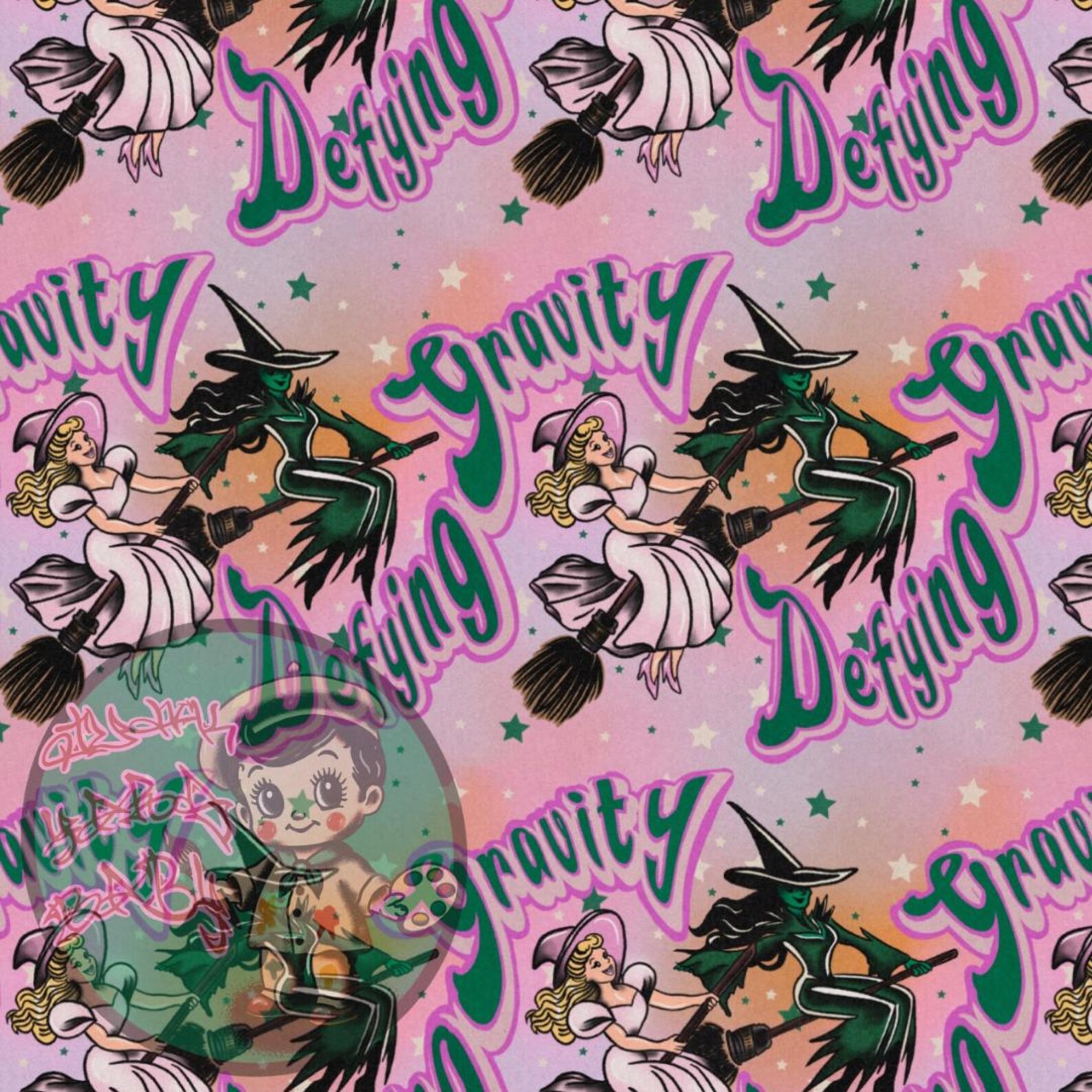 Defying Gravity Seamless Digital Design, JPG, PDF, Printable Pattern ...