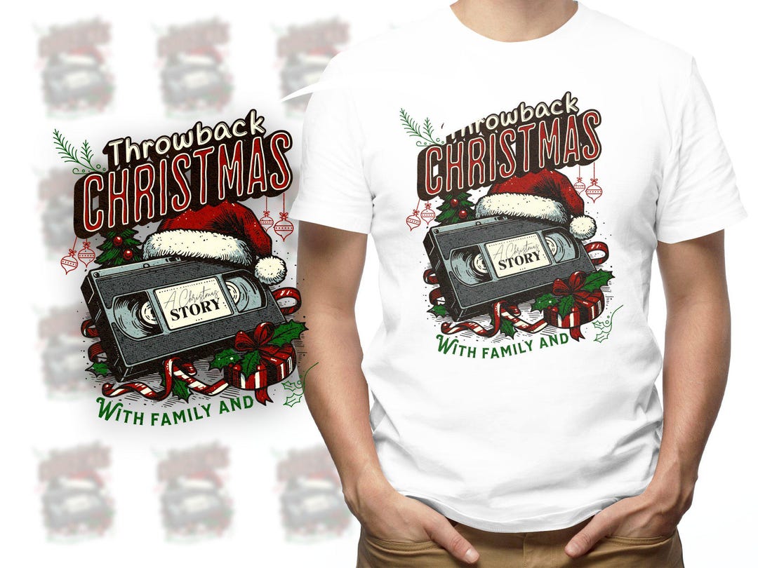 Throwback Christmas With Family and VHS Art Print, Retro Holiday Decor ...