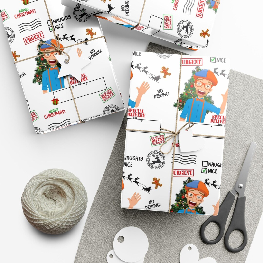 Blippi Christmas Gift Wrapping Paper - Etsy