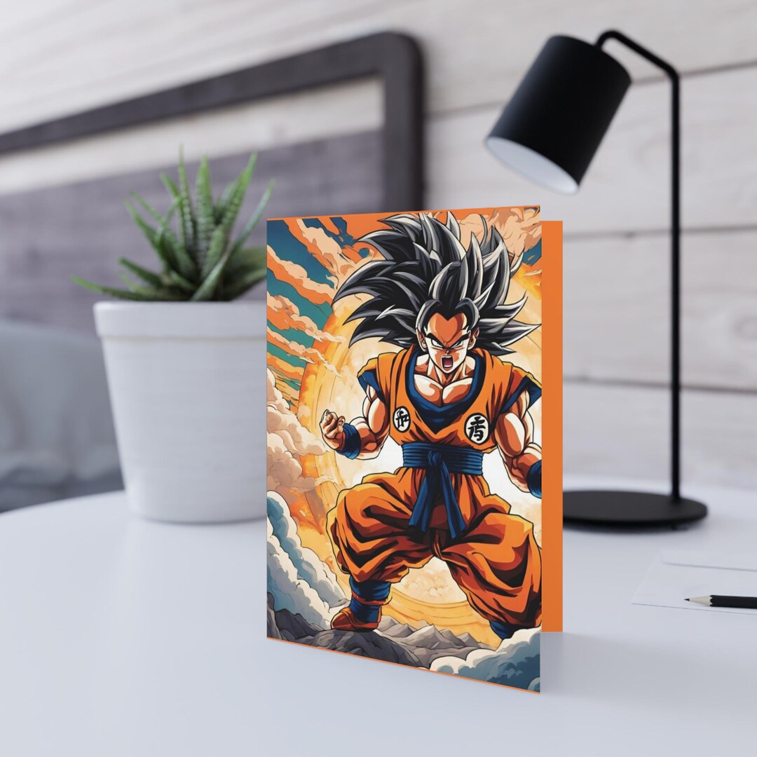 Anime Dragon Ball Z Birthday , Thank You , Congratulations Card, Comic ...