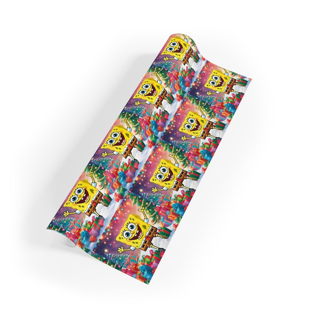 Wrapping Paper, Spongebob Fun Kid Gift Giving Roll, Birthday Party ...