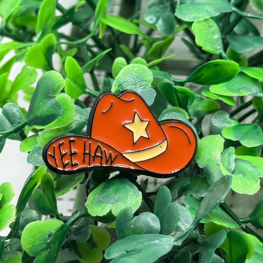 Yee Haw Cowboy Hat Enamel Pin – Western Accessory, Country Girl Gift ...