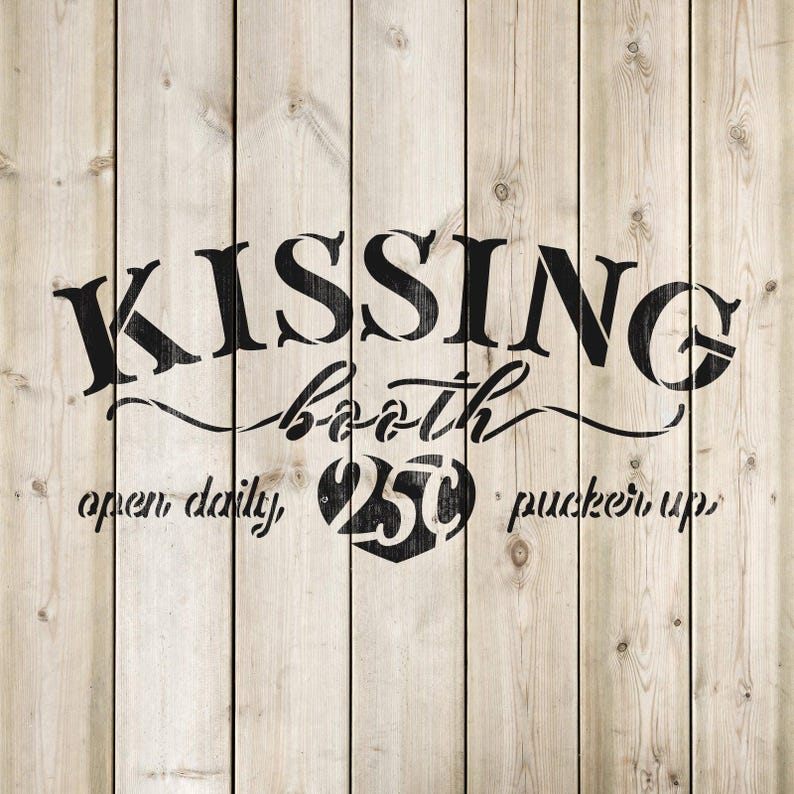 Kissing Booth Sign Stencil - Etsy