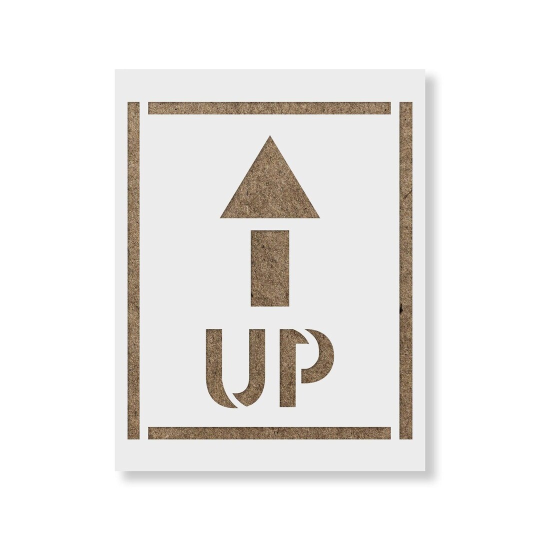 Up Arrow Text Stencil - Etsy
