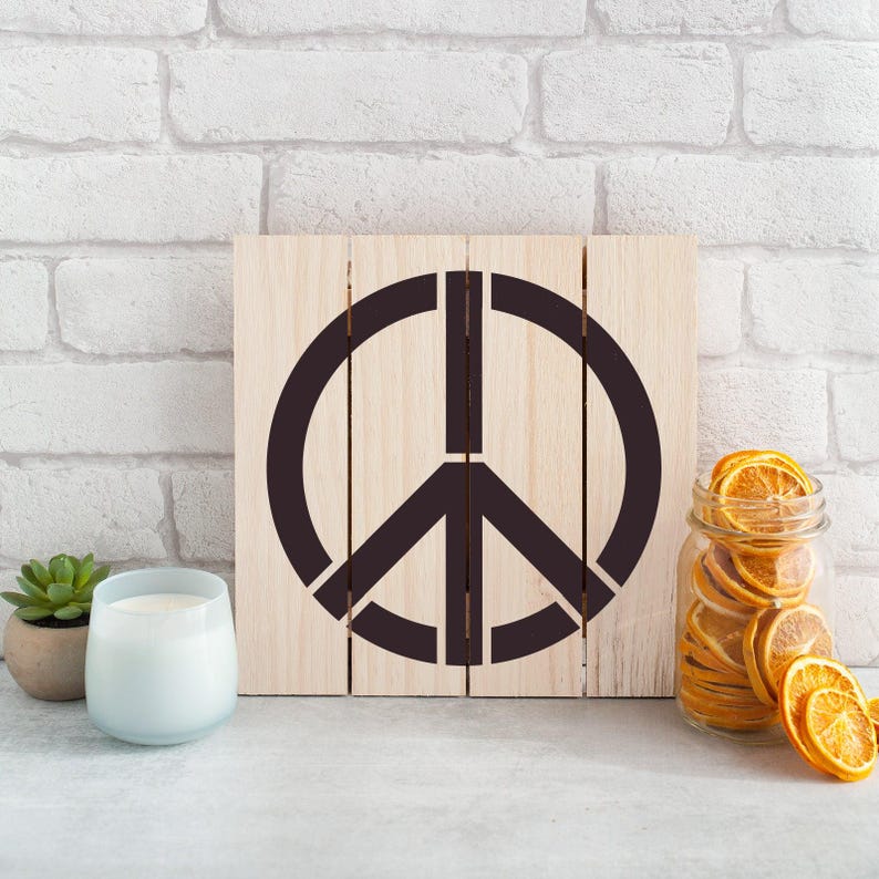 Peace Sign Stencil - Etsy