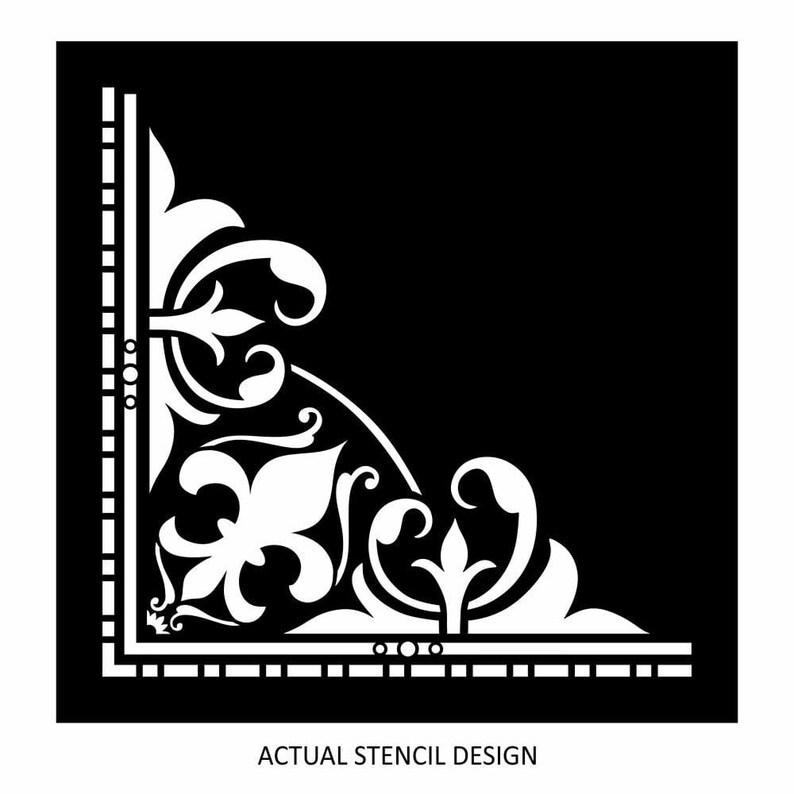 Spades Decorative Corner Stencil - Etsy