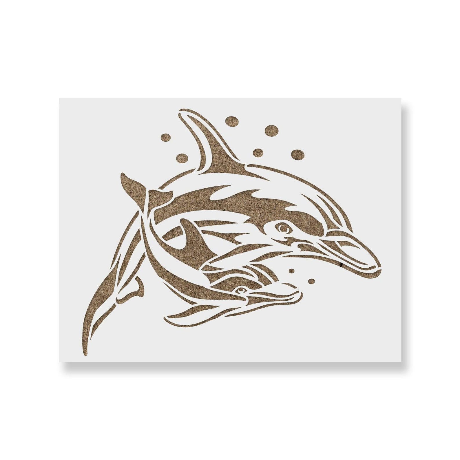 Dolphins Stencil - Etsy