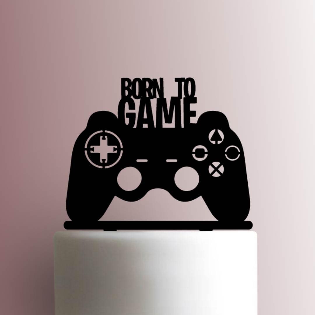 Playstation Controller Born to Game - Acrylic Cake Topper - Etsy