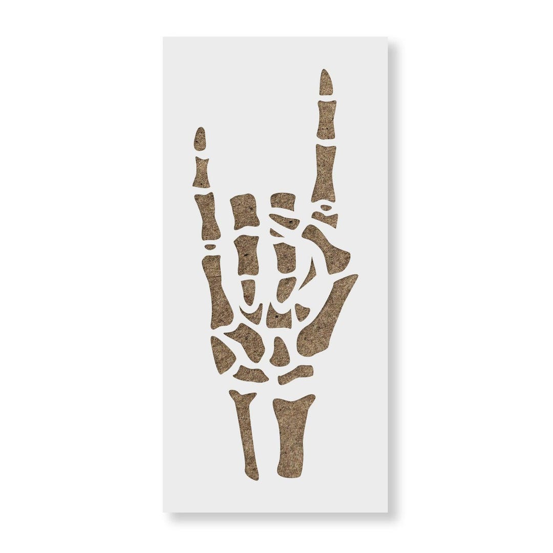 Skeleton Hand Protection Stencil - Etsy