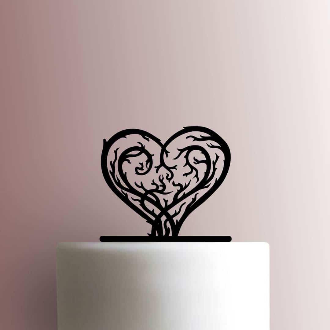 Tree Branch Heart - Acrylic Cake Topper - Etsy