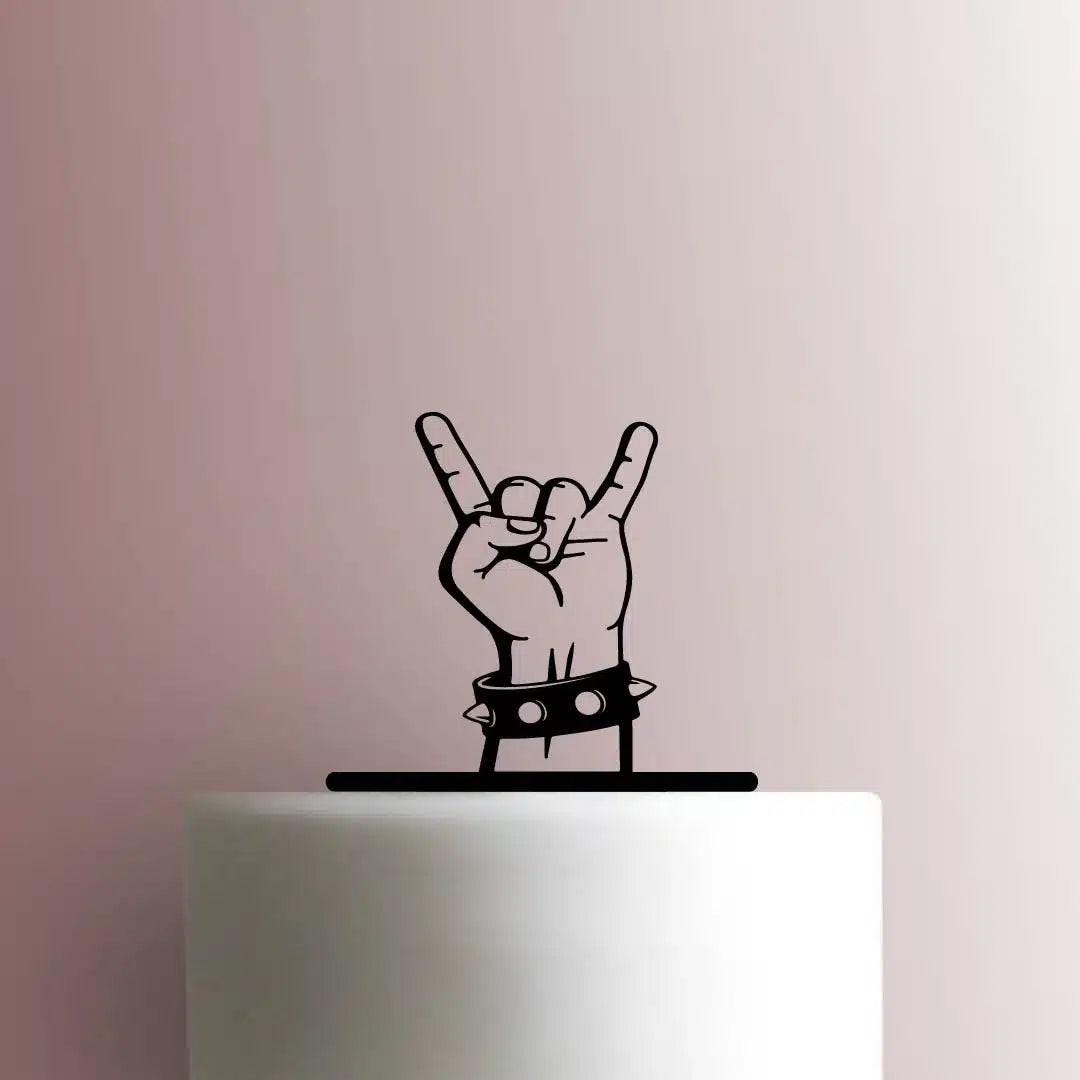 Punk Rock Hand - Acrylic Cake Topper - Etsy