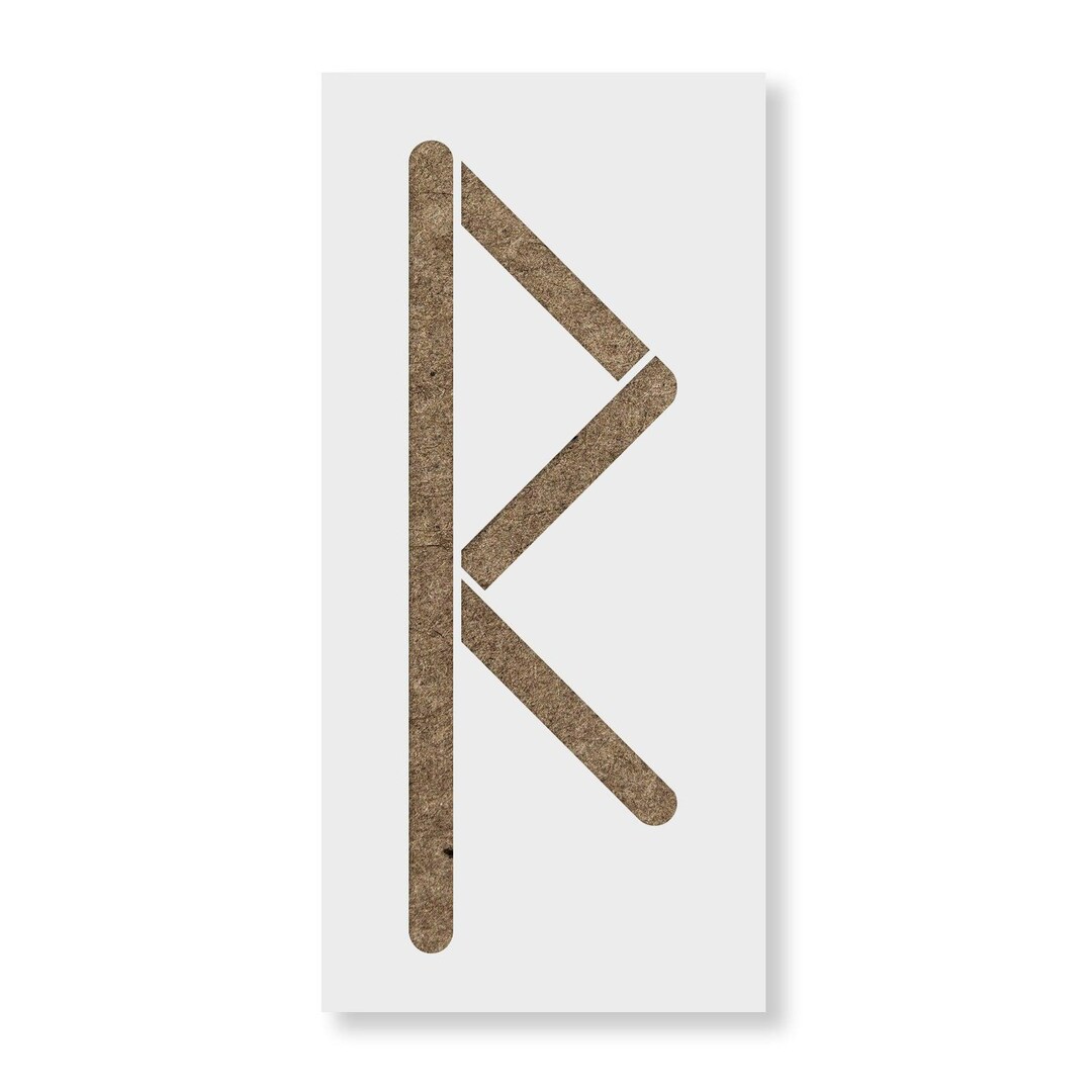 Elder Futhark Raidho Rune Stencil - Etsy