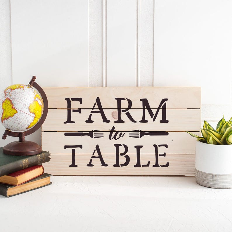 Farm to Table Stencil - Reusable Stencil - 190 Micron Mylar - Etsy