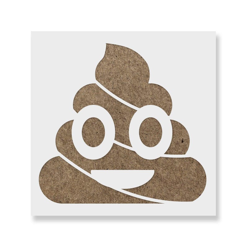 Emoji Poop Stencil - Craft Airbrush Painting Wall Art Decor DIY ...