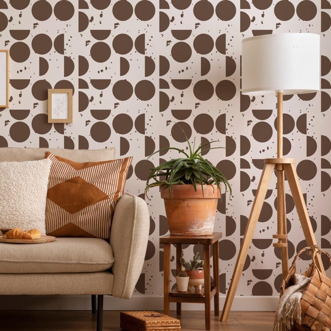 Modern Distressed Geo Stencil - Etsy UK