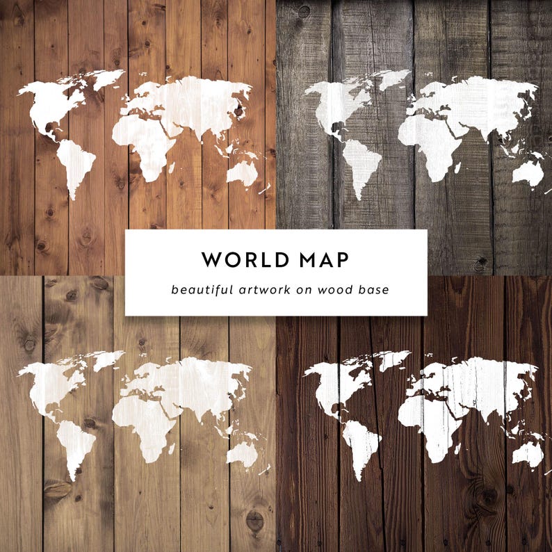 World Map Stencil - Etsy