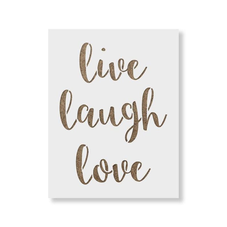 Live Laugh Love Stencil Reusable Stencil 190 Micron Mylar - Etsy
