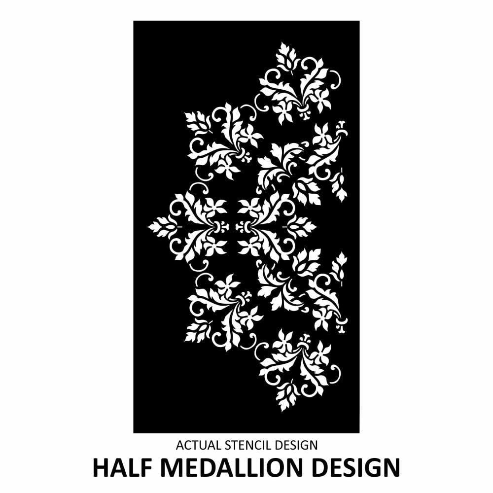 Victorian Leafy Medallion Stencil - Etsy