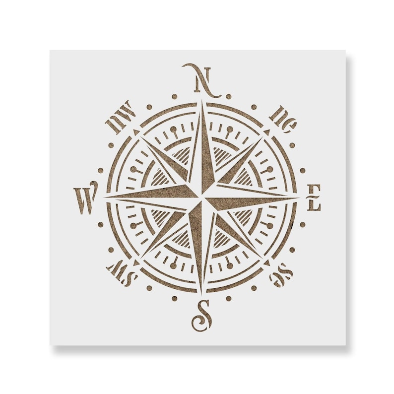 Compass Rose Stencil - Reusable Stencil - 190 Micron Mylar - Etsy