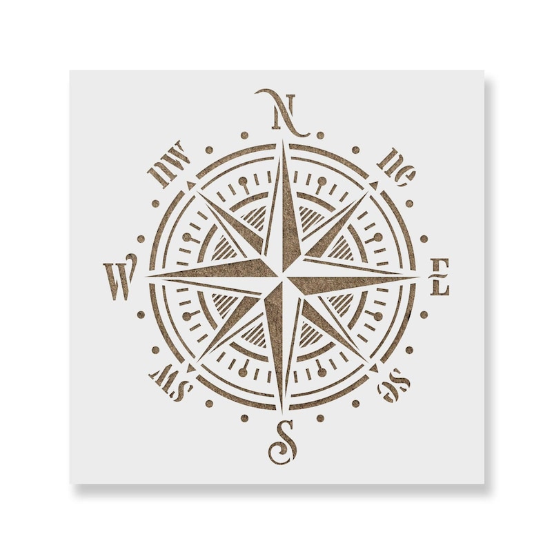 Compass Rose Stencil - Etsy