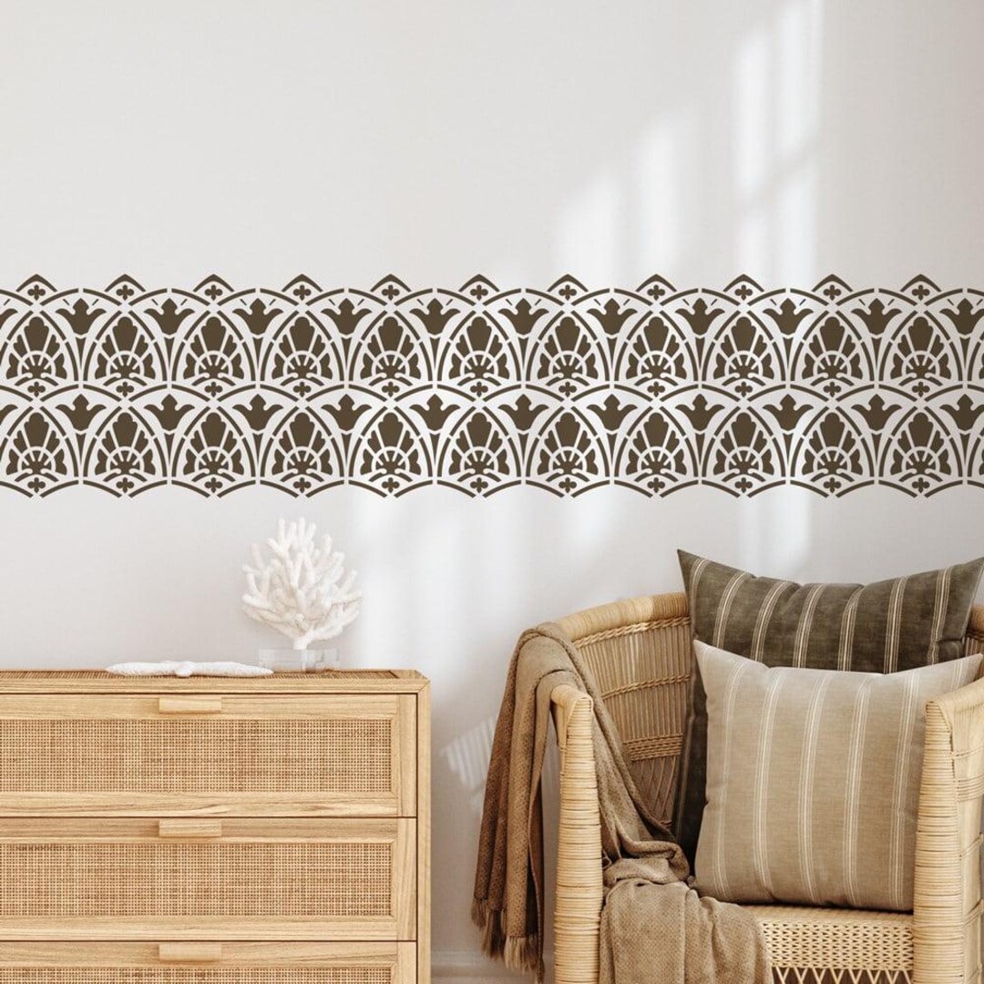 Santa Clara Border Stencil - Etsy