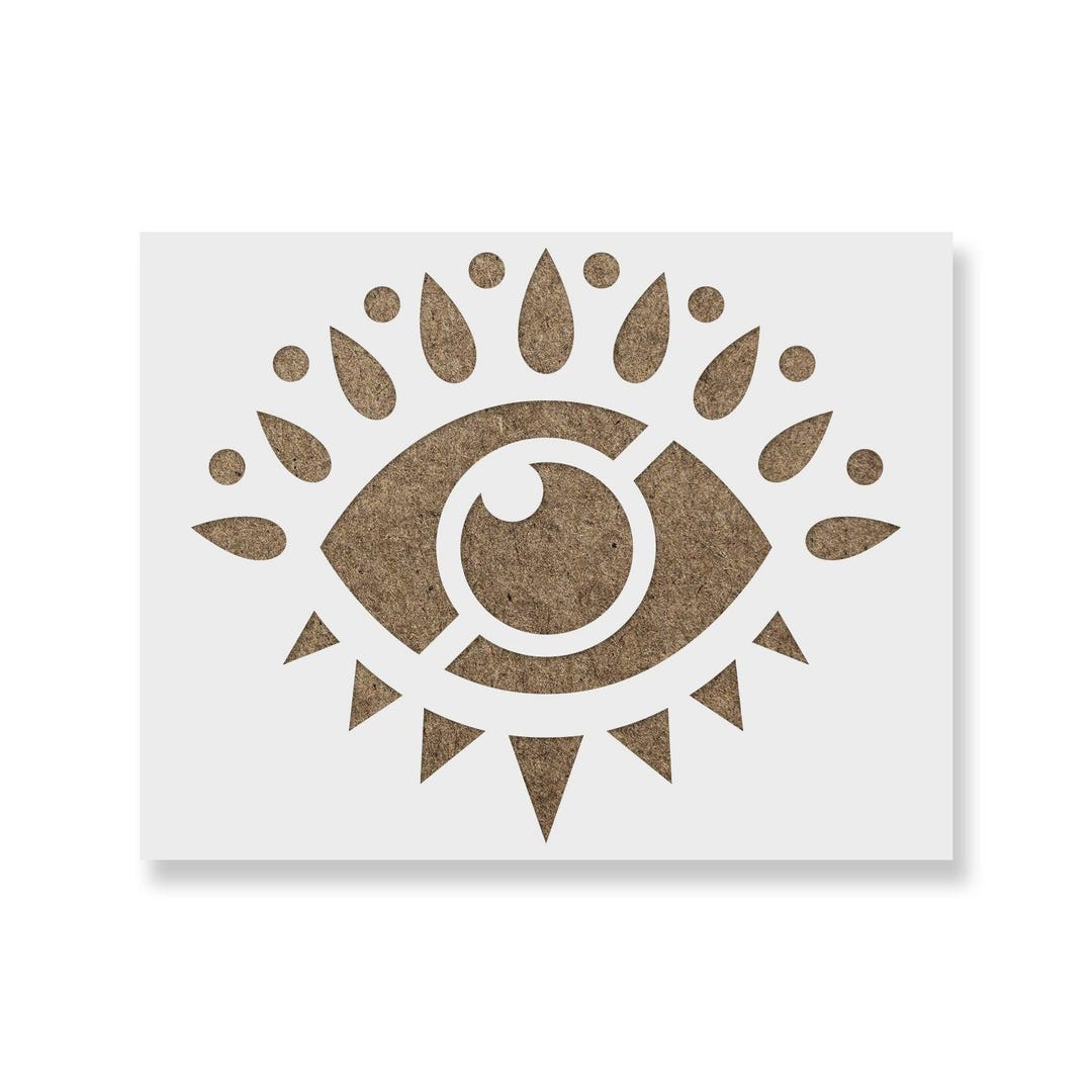Ramybe Evil Eye Stencil - Reusable Stencil - 190 Micron Mylar - Etsy