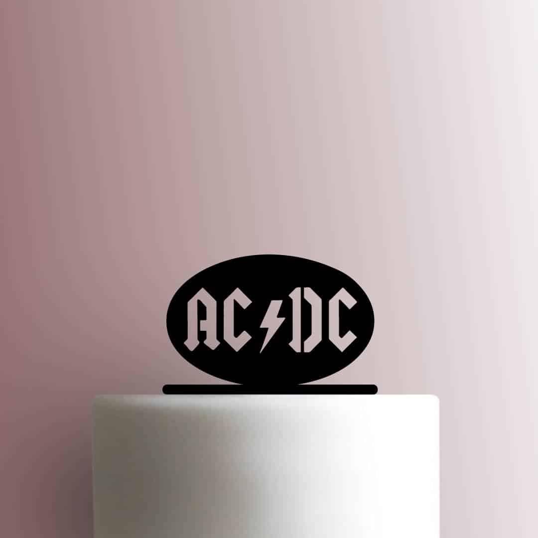 AC DC Logo - Acrylic Cake Topper - Etsy
