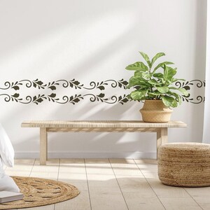 Scroll Leafy Border Stencil - Etsy