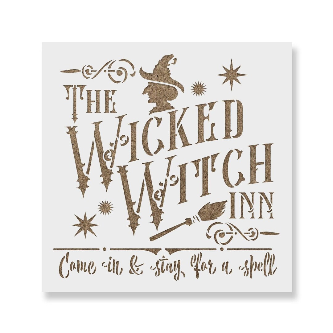 Wicked Witch Inn Stencil - Etsy