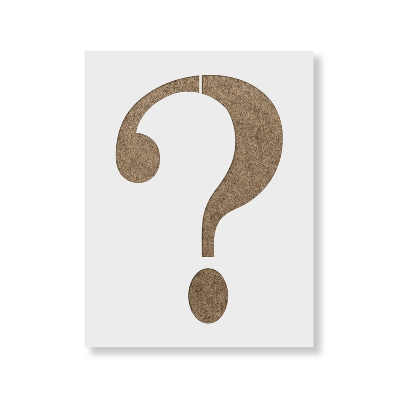 Question Mark Stencil - Etsy