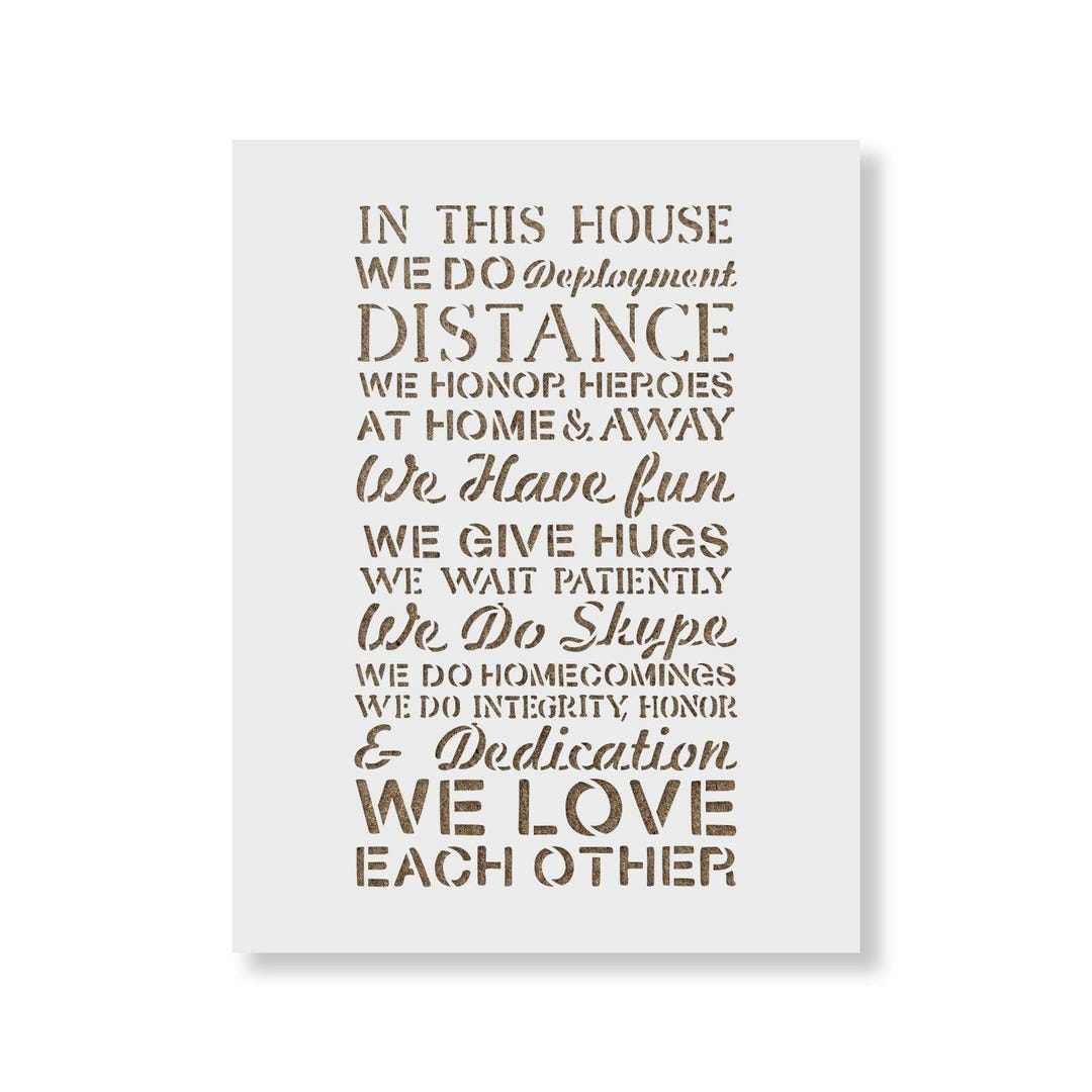 Military House Rules Stencil - Etsy