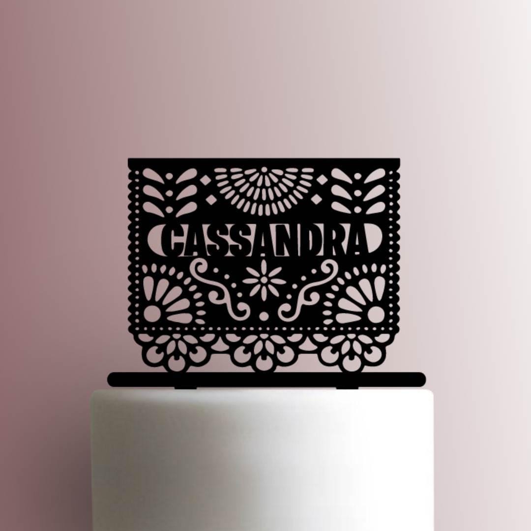 Custom Papel Picado Name - Acrylic Cake Topper - Etsy