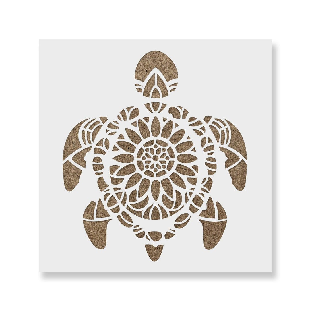 Mandala Turtle Stencil - Reusable Stencil - 190 Micron Mylar - Etsy UK