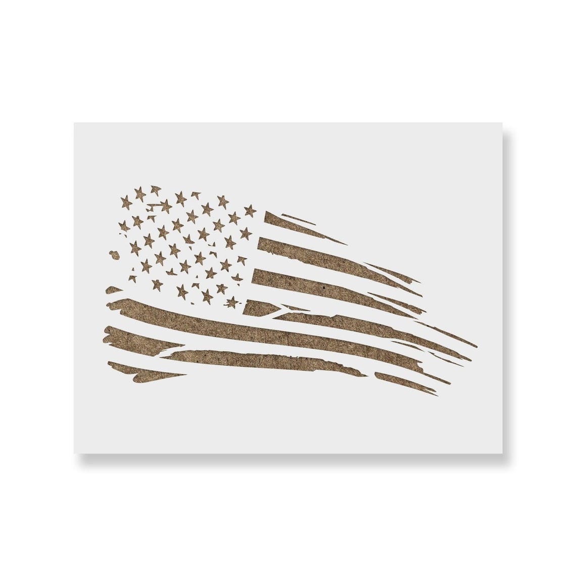 American Flag Rugged Stencil - Etsy