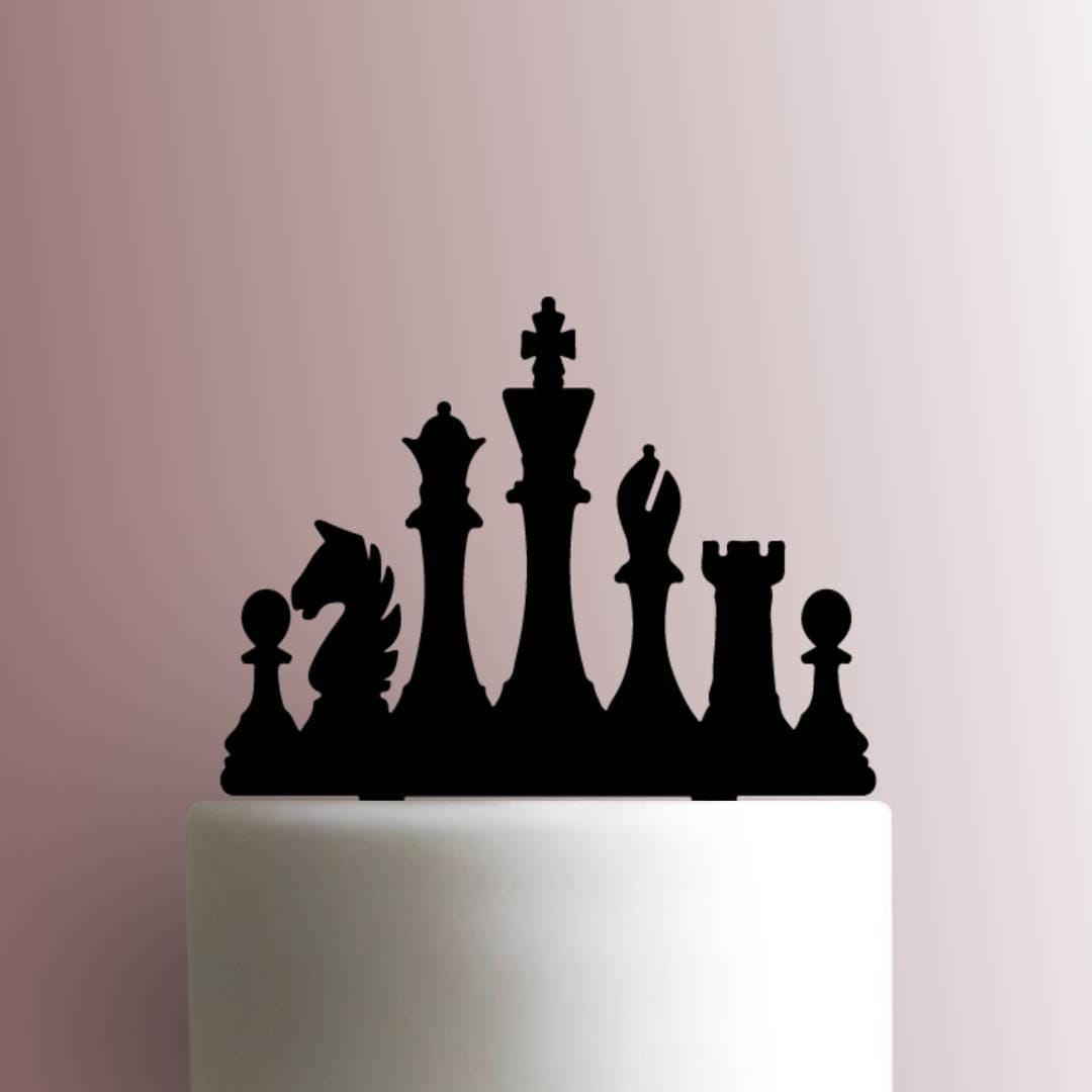 Chess Pieces - Acrylic Cake Topper - Etsy
