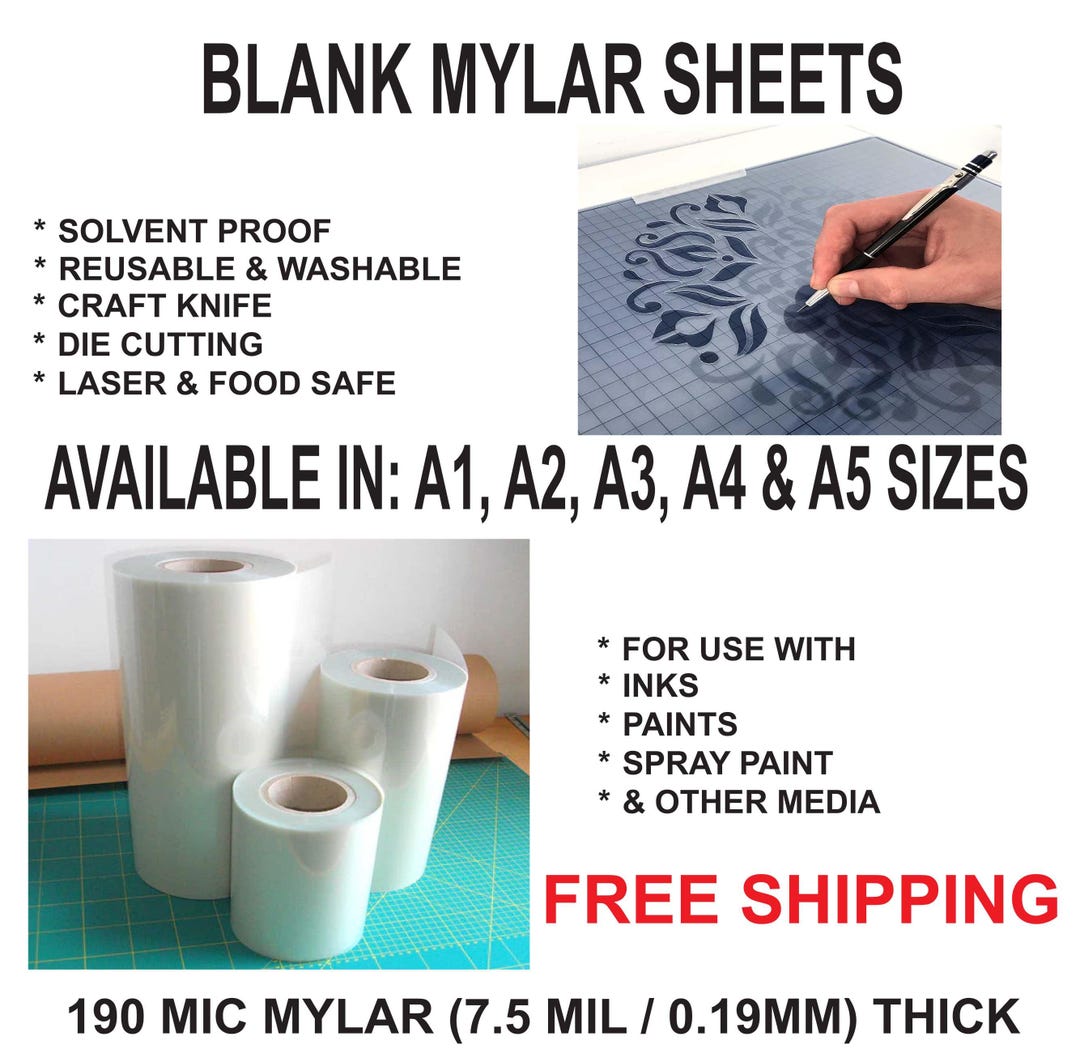 A5 Blank Mylar Sheets (15x21cm) - 190 Micron Thick - Etsy