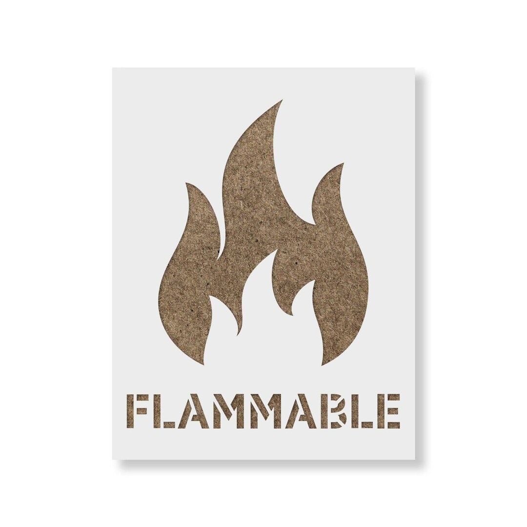 Pochoir symbole inflammable - Etsy France