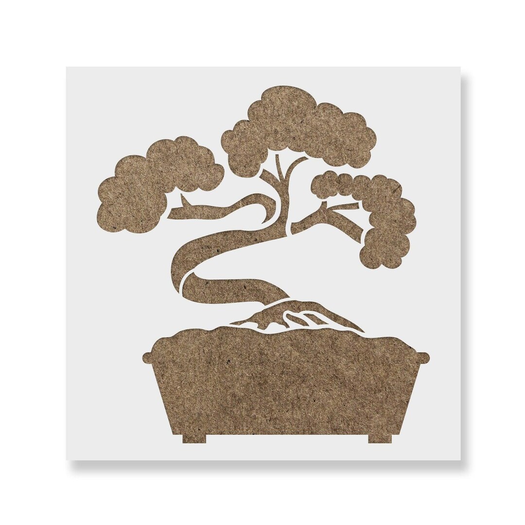 Bonsai Tree Stencil - Etsy Australia
