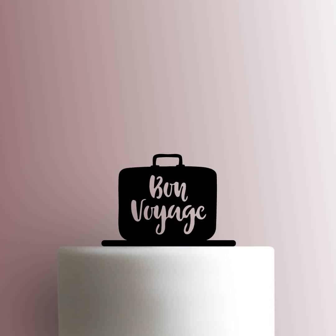 Bon Voyage Suitcase - Acrylic Cake Topper - Etsy