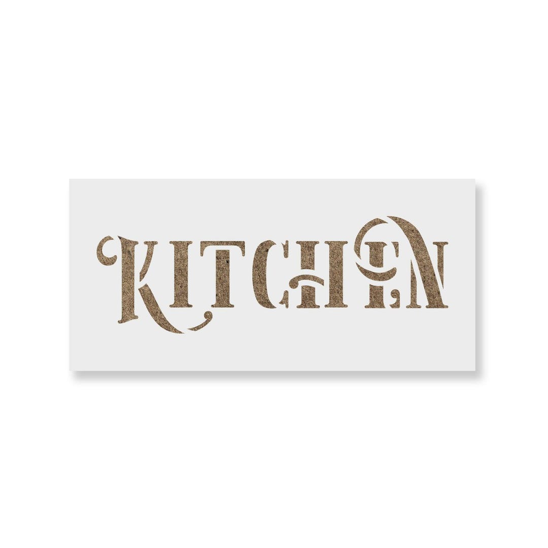 Rustic Kitchen Stencil - Reusable Stencil - 190 Micron Mylar - Etsy