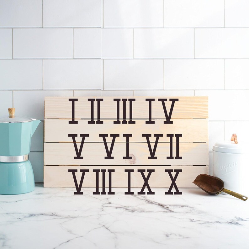Roman Numerals Stencil - Etsy