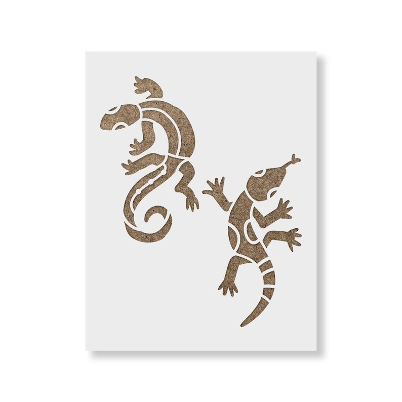Aztec Lizards Stencil - Craft Airbrush Painting Wall Art Decor DIY ...