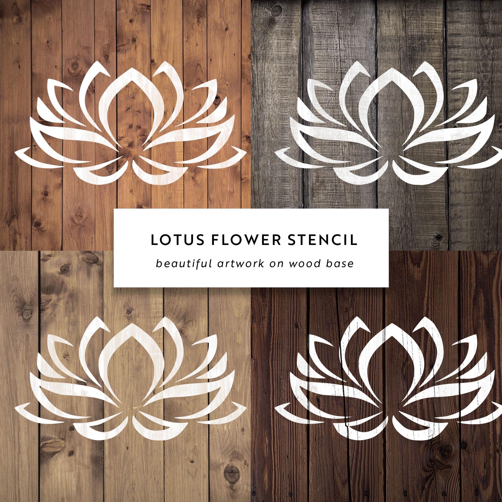 Lotus Flower Stencil - Etsy