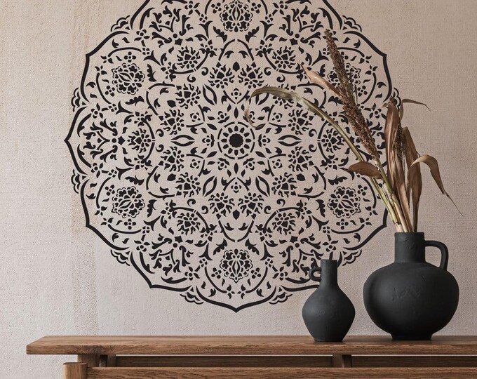 Moroccan Floral Medallion Stencil - Etsy