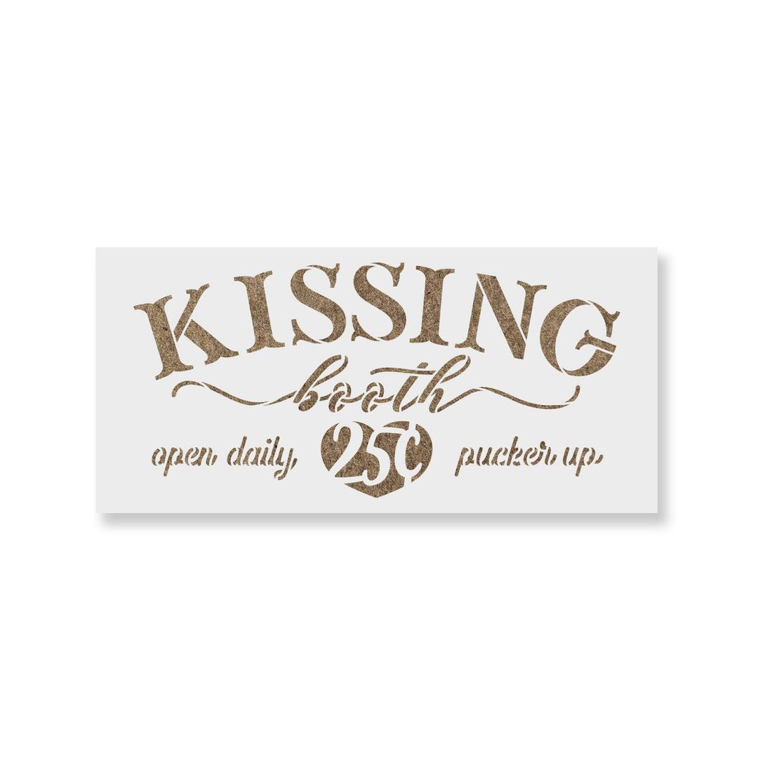 Kissing Booth Sign Stencil - Etsy
