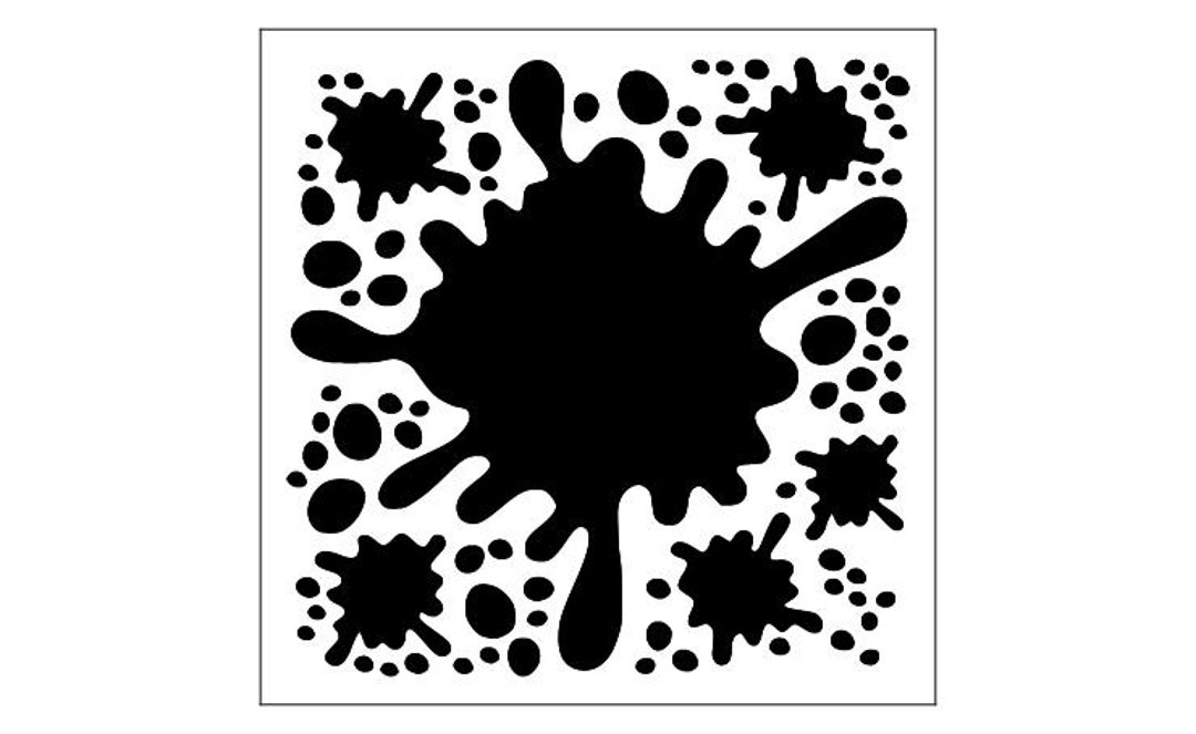 Splat - Reusable Stencil - 6 X 6 Inch (15cm X 15cm) - 190 Micron Mylar ...