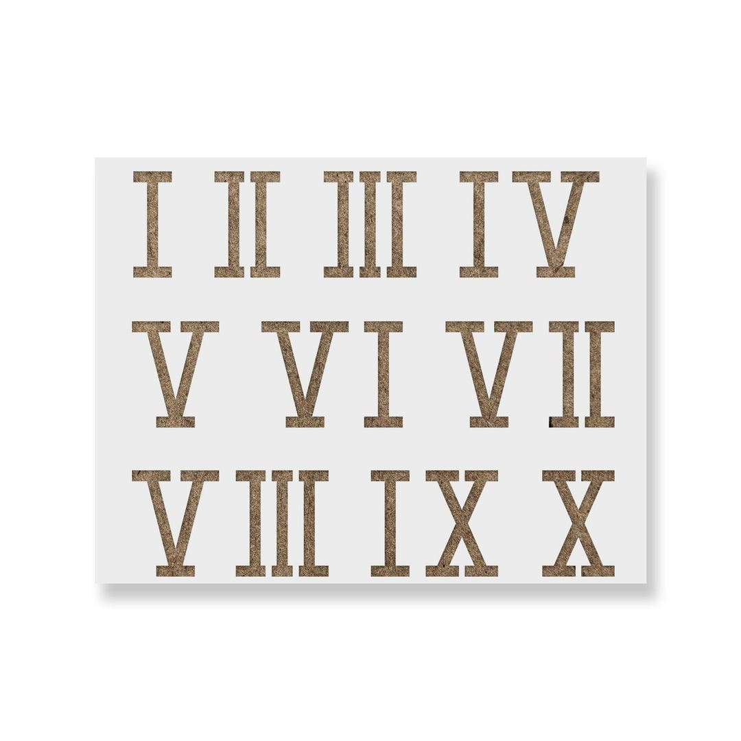 Roman Numerals Stencil - Etsy