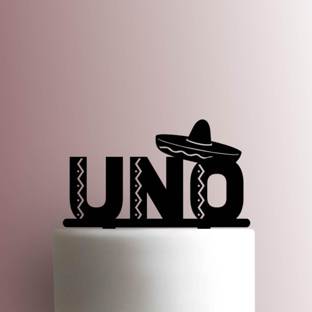 Uno Sombrero - Acrylic Cake Topper - Etsy